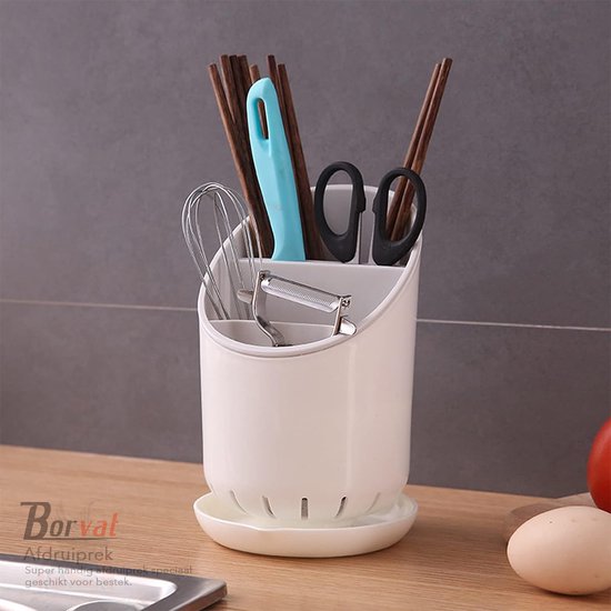 Borvat® - Afdruiprek Bestek - Bestekbak Afdruip Rek - Bestek Opslag ...