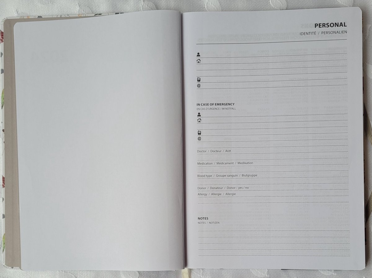 LIBOZA - Agenda 2024 - A4 - Bel agenda - Jardin fleuri - Groot police ...