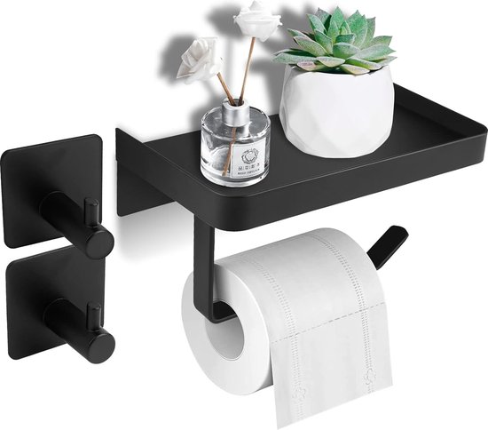 Toiletpapierhouder zonder boren, wc-rolhouder van roestvrij staal in ...