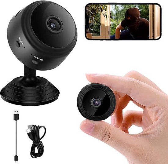 Mini-camera, Mini Spy Cam 1080p HD, mini-wifi-camera, A9, nachtzicht ...
