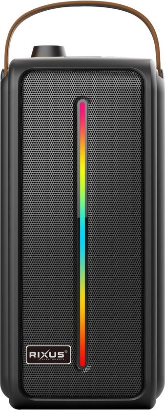 Rixus - RGB Bluetooth Speaker - Boombox Soundbar - Portable - Zwart ...