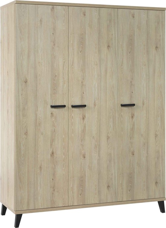 Kledingkast Finn Eiken - Breedte 150 cm - Hoogte 200 cm - Diepte 53 cm ...