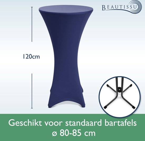 Beautissu Statafelhoes Stella Ø 80 cm statafelrok voor statafel – feest decoratie... | bol