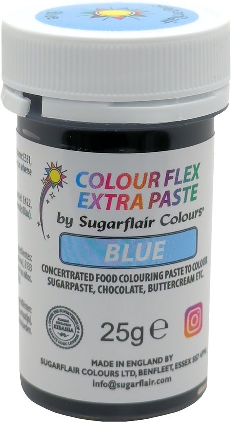 Sugarflair Colourflex Extra Paste Blue - 25g | bol