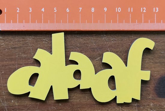 1x Tekstbordje mini Alaaf Groen - 6cm x 11cm dikte 5mm - hout - Raam ...