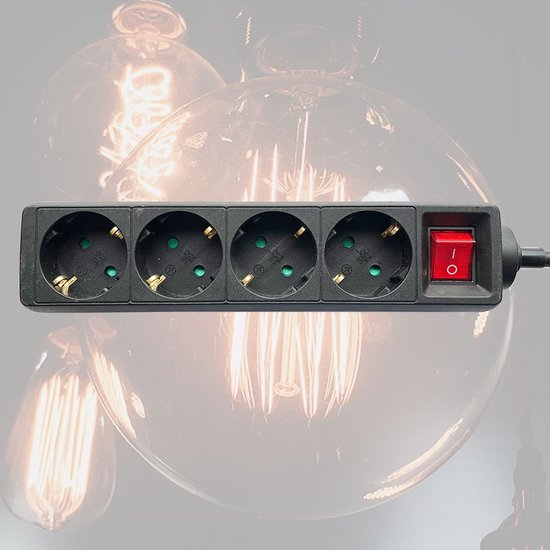 BRASQ Stekkerdoos 4-voudig Zwart - 1,4 meter - Stekkerdozen ...