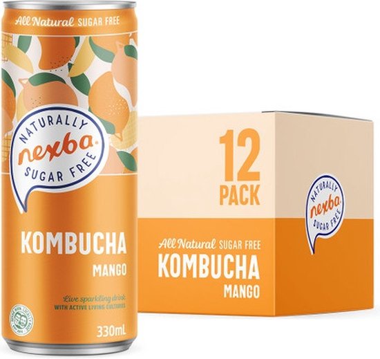 Nexba Kombucha mango 12 blikjes x 33 cl | bol