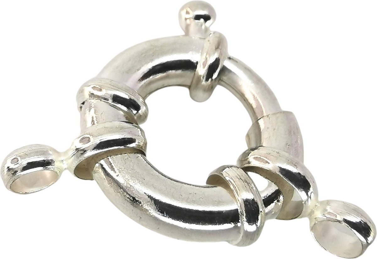 5 stuk verzilverd luxe veerring / boeislot ca. Ø15 mm, prachtig ...