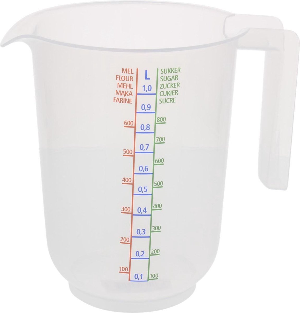 Maatbeker set - 3 Stuks - Kunststof - Maatkannen set - Gram & Liter ...