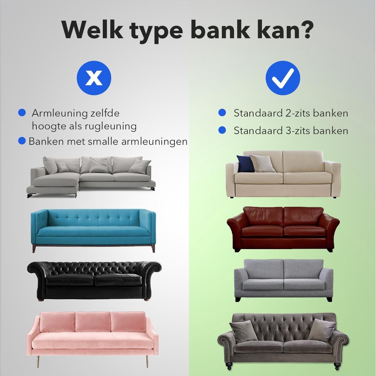 Rodus Bankhoes Stretch voor 2 Zitsbank - Incl. Gratis Kussenhoezen en ...