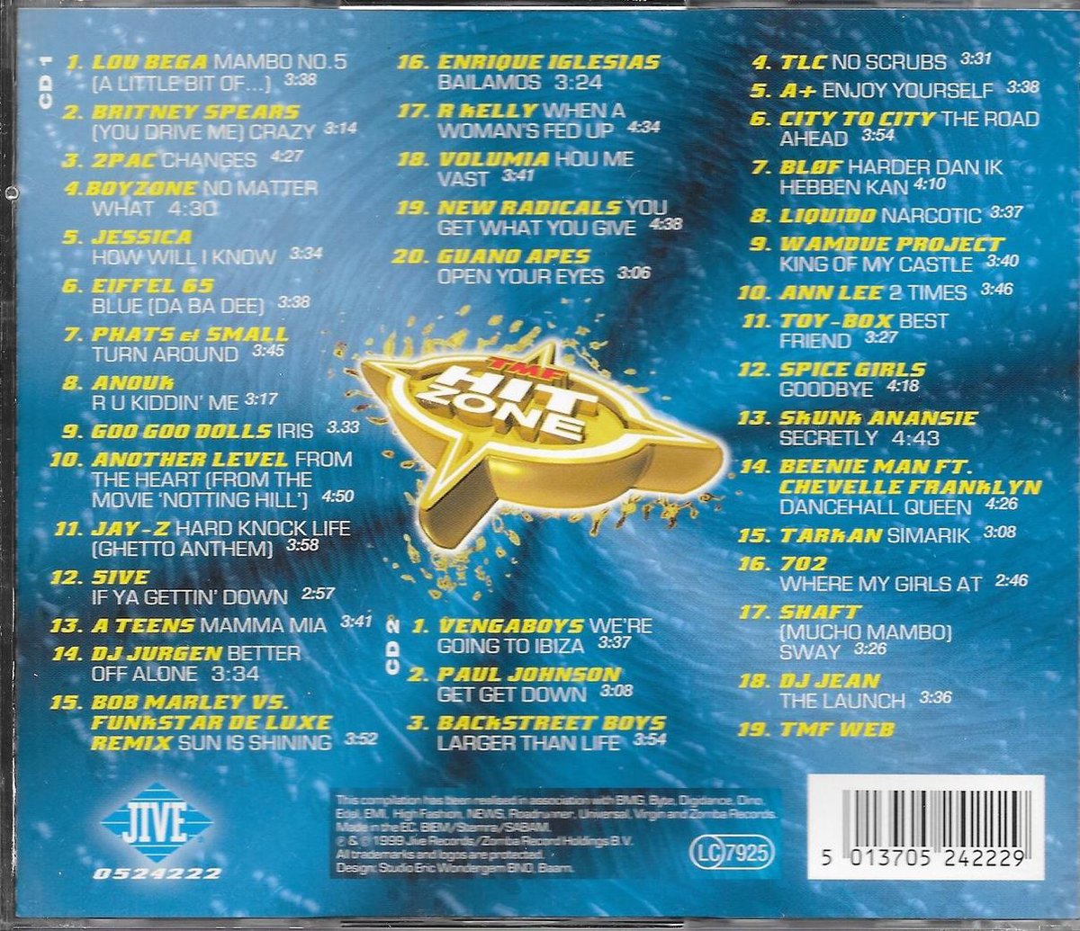 TMF Hitzone: Best of 99, various artists | CD (album) | Muziek | bol