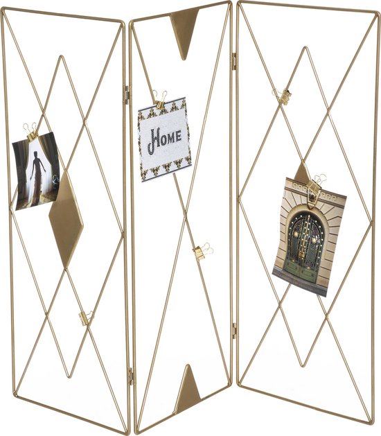 Atmosphera Vrijstaand Wandrek goud voor foto's - L58 x D0.5 x H75.5 cm ...