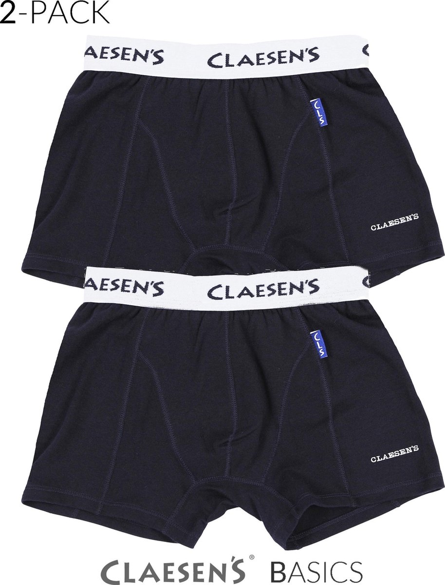 Claesen's Jongens Boxershorts 2-PACK - Donkerblauw - Maat 116/122 | bol.com