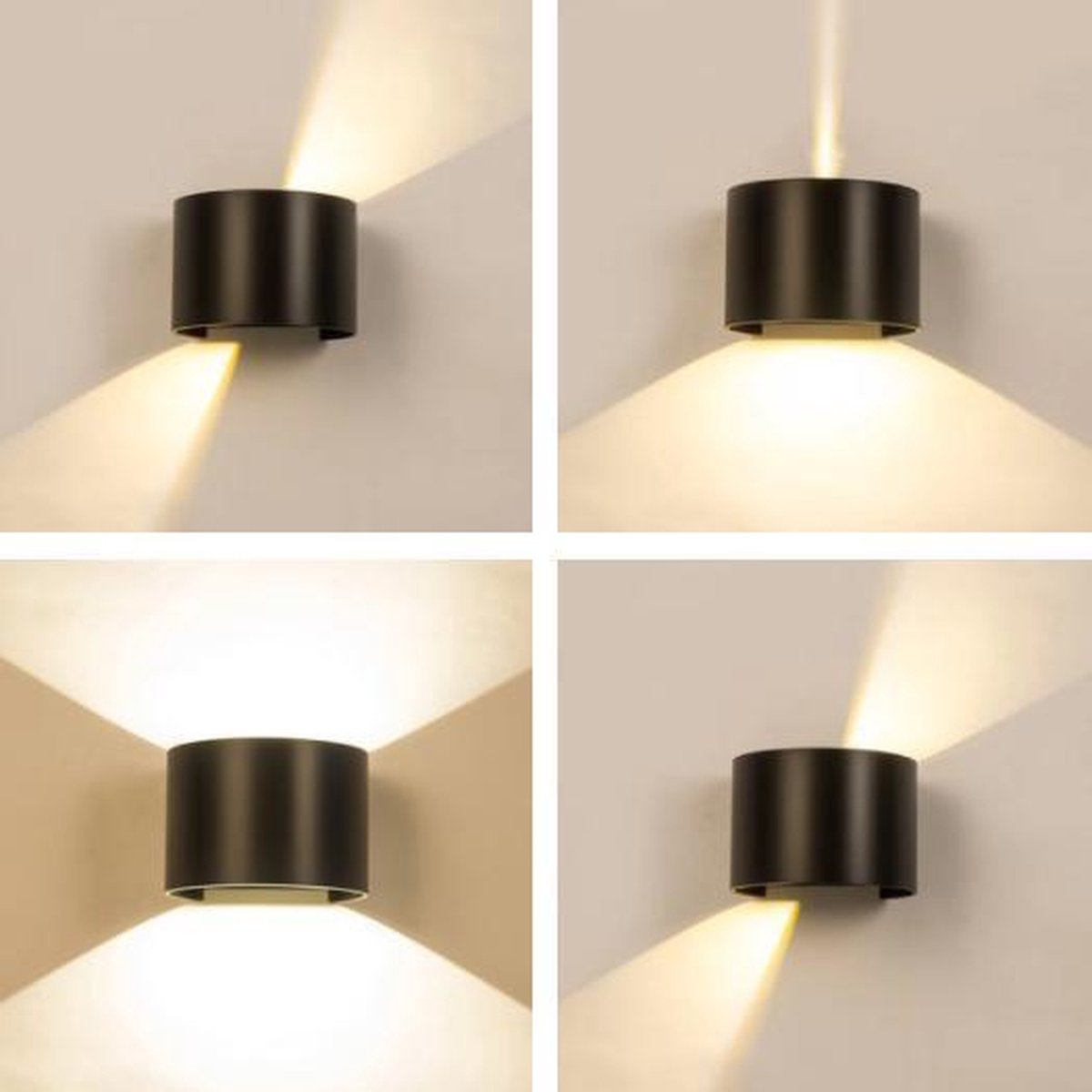 Luminize Wandlamp binnen en buiten halfrond - Buitenlamp - Muurlamp ...