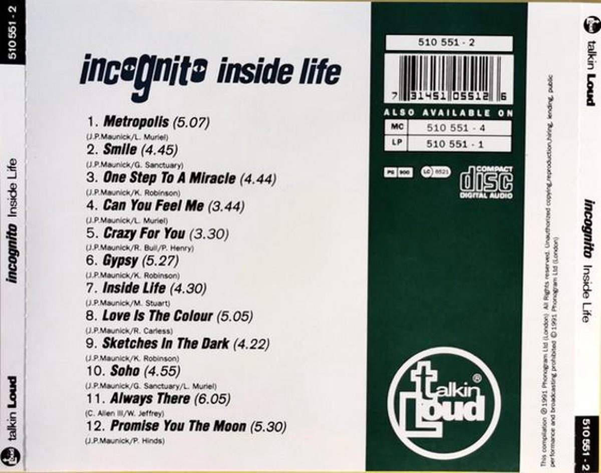 Inside Life, Incognito | CD (album) | Muziek | bol.com