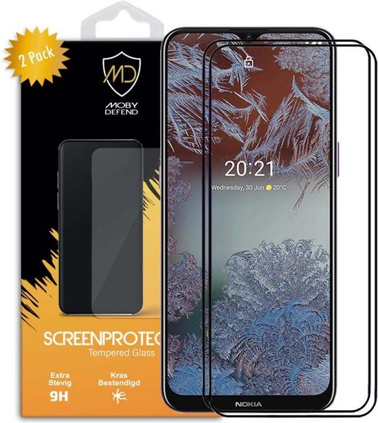 2-Pack Nokia G10 / Nokia G20 Screenprotectors - MobyDefend Gehard Glas ...