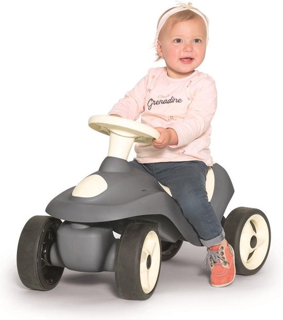 Smoby loopwagen met grote, stille wielen - grijs retro | bol.com