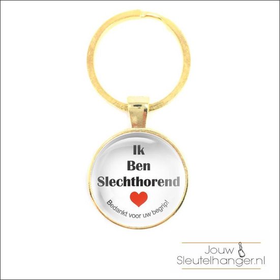Sleutelhanger Glas - Ik Ben Slechthorend | bol.com