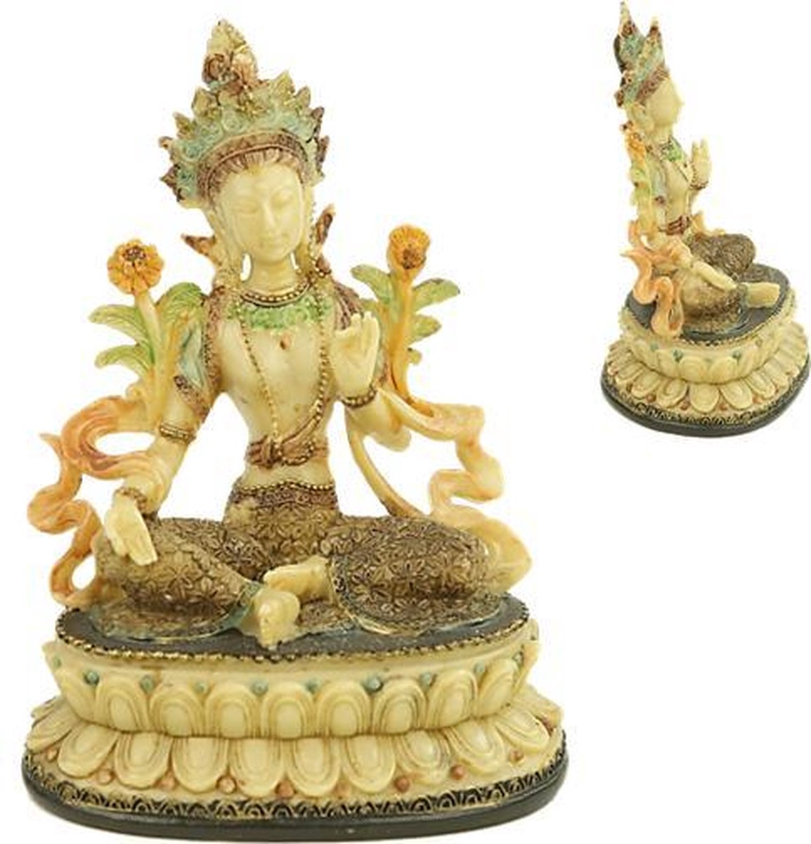 bol.com | Groene Tara Vrouwelijke Boeddha - 13x9x17 - 512 - Polyresin bol.com | Groene Tara Vrouwelijke Boeddha - 13x9x17 - 512 - Polyresin
