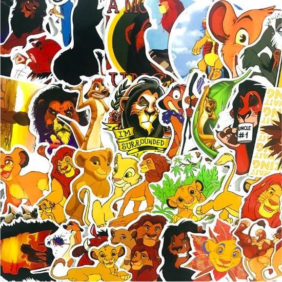 ProductGoods - 50 Stuks Lion King Stickers - Muur Decoratie - Koffer ...