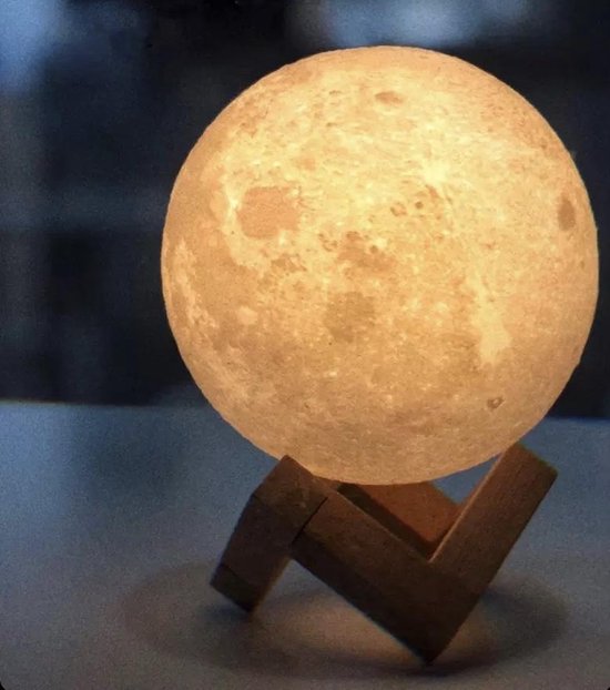 Nixnix - Maan Lamp – 20 cm extra groot - Lamp Kinderkamer - Moon Light ...