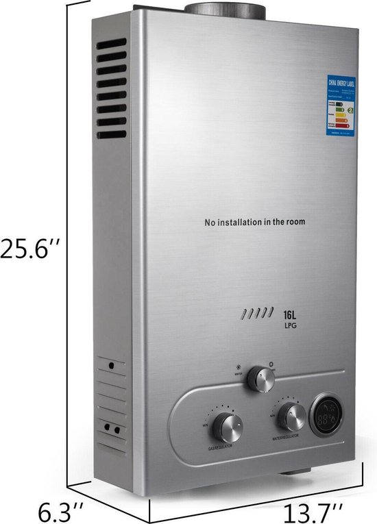 GazPro® LPG Boiler | Propaan | Butaan | LPG Geiser 16 Liter / Minuut ...