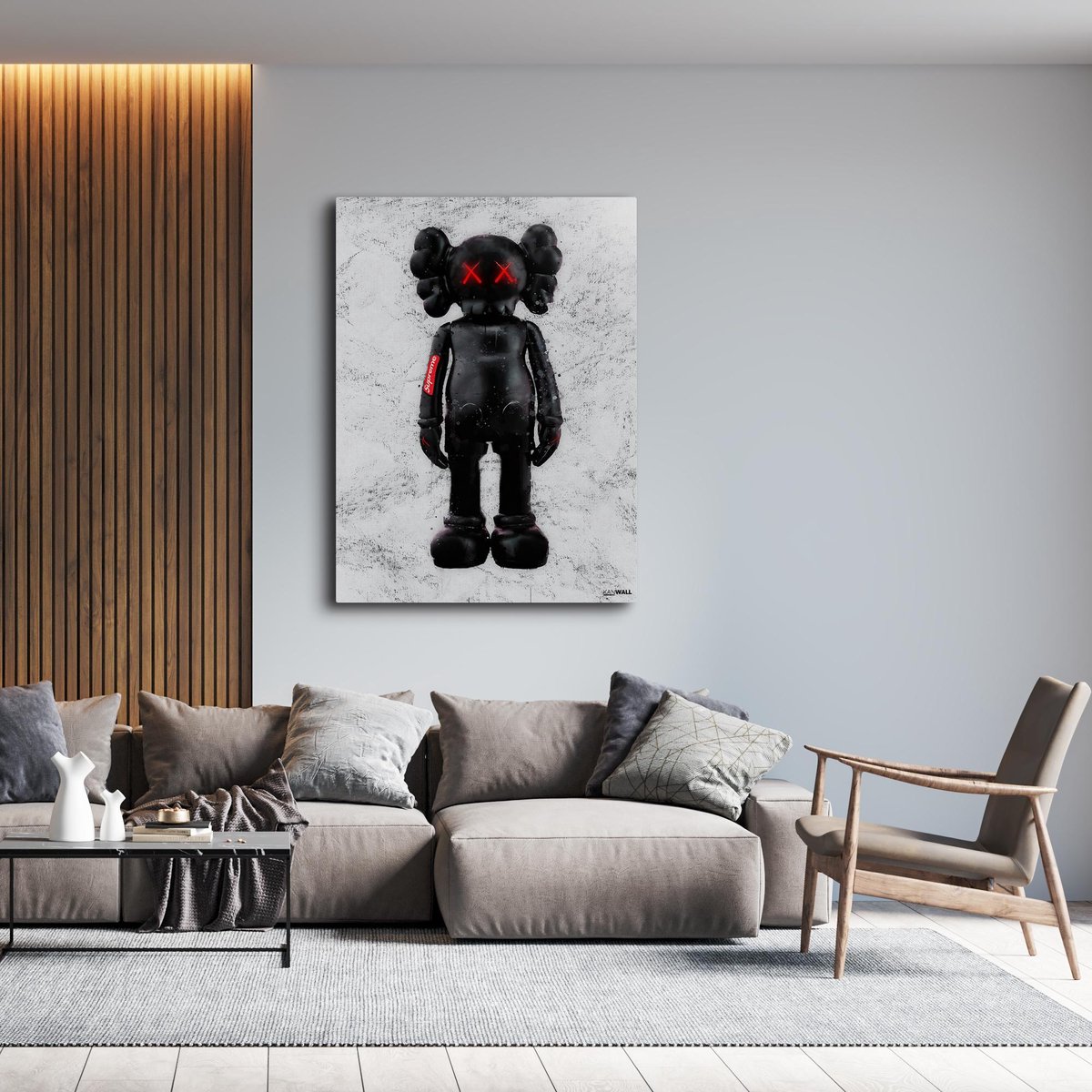 Luxe Canvas Schilderij Kaws Drip | 75x100 | Woonkamer | Slaapkamer ...