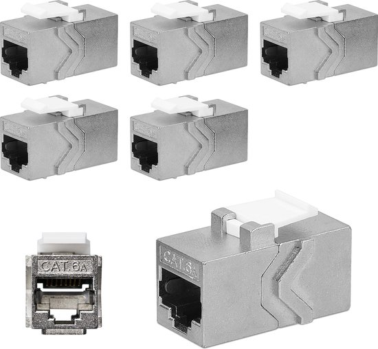 kwmobile netwerk kabel koppeling - Voor RJ45 en CAT6A ethernet kabels ...