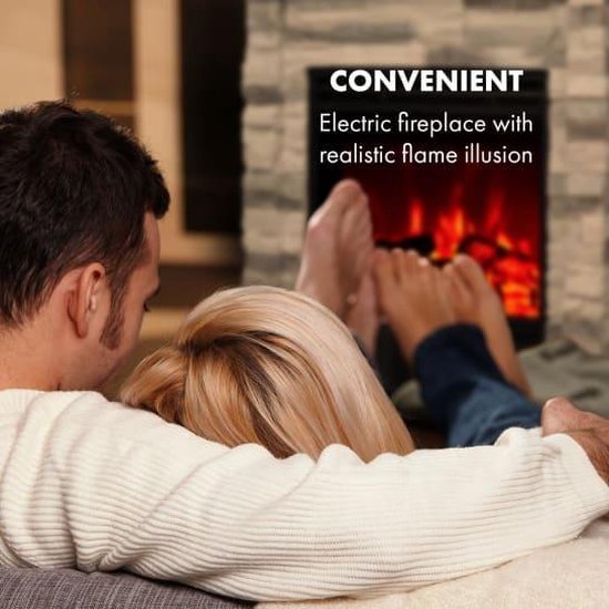 Foyer électrique Lienz Télécommande en polystone de décoration en ...