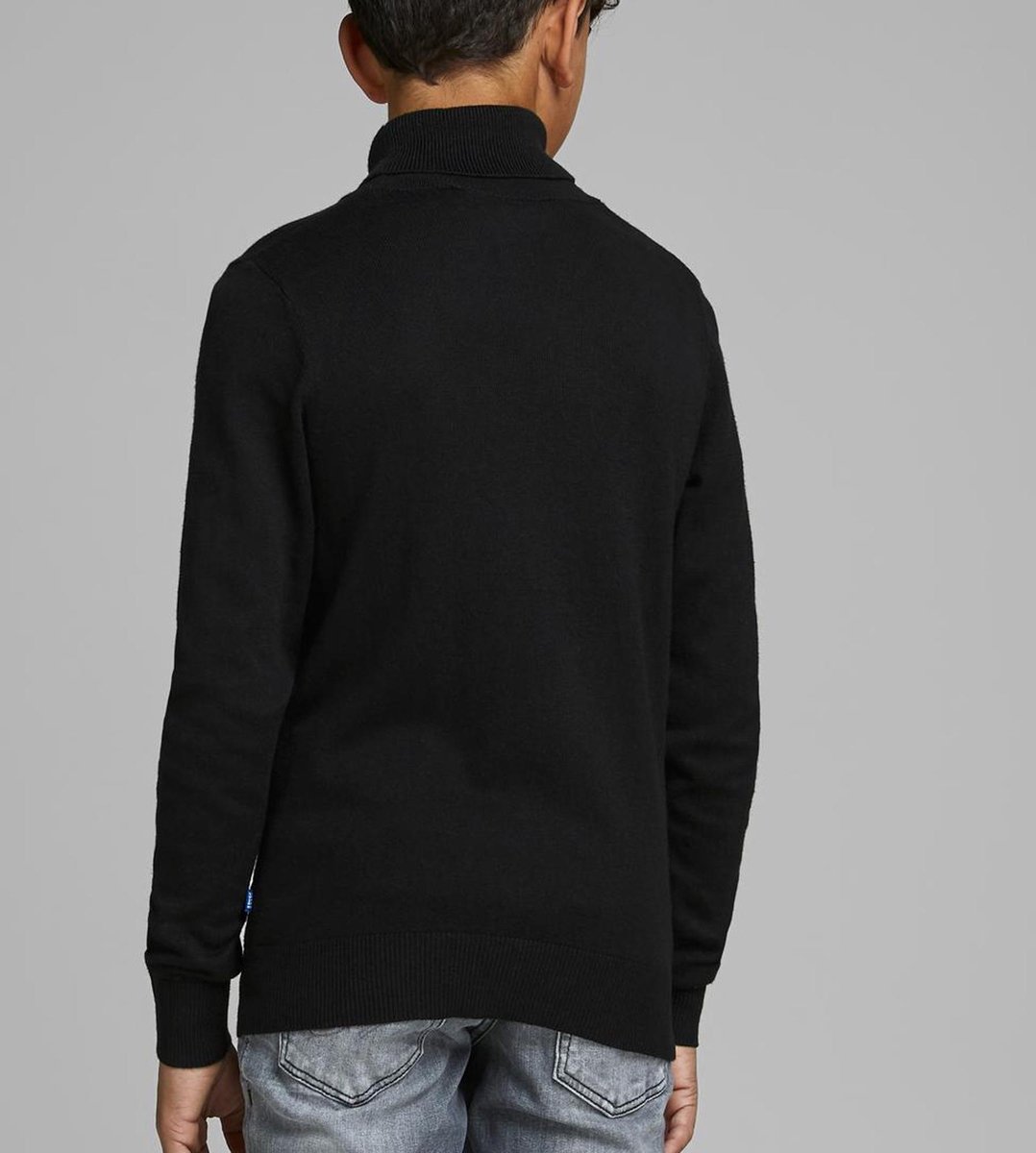 JACK & JONES JUNIOR JJEEMIL KNIT ROLL NECK JNR Jongens Trui - Black ...
