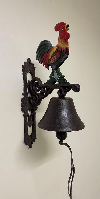 Deurbel gietijzer haan L 17 x B 10 x H 30 | bol