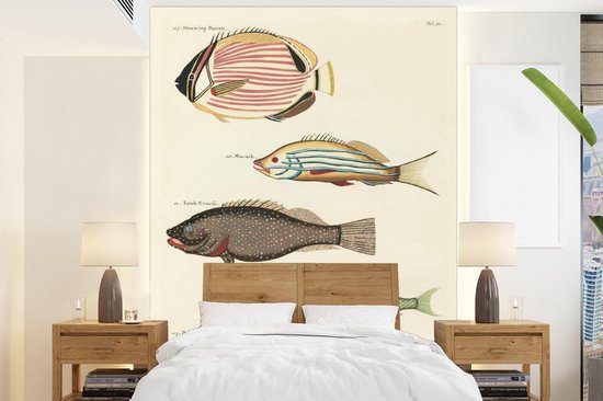 Behang - Fotobehang Realisme - Vis - Vintage - Breedte 210 cm x hoogte ...