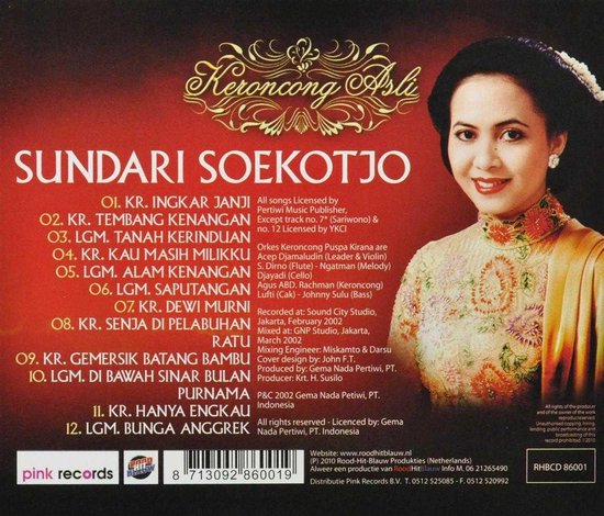 Sundari Soekotjo - Keroncong Asli (CD), Sundari Soekotjo | Muziek | bol