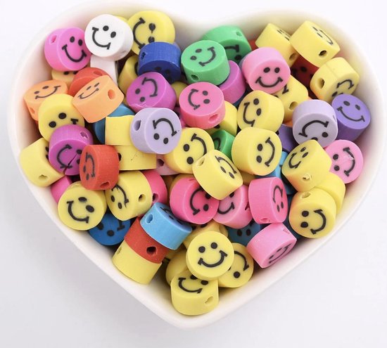 Polymeer Smiley Kralen - 100 stuks - Klei Kralen | bol