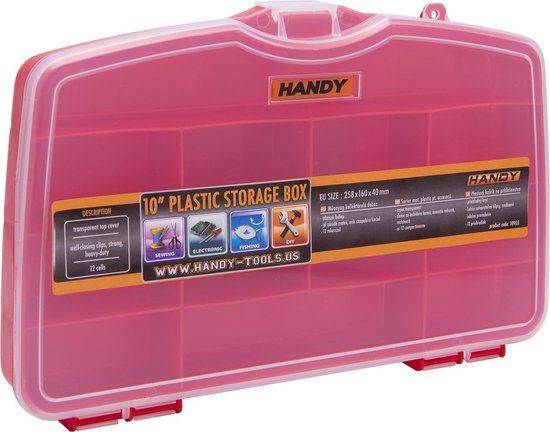 HANDY - Sorteerdoos met vakjes / Opbergdoos - 12 Vakken - 258 x 160 x ...