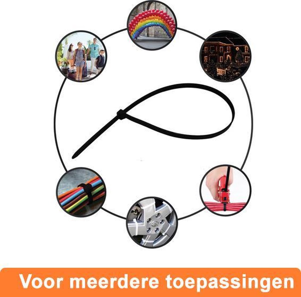 500 stuks Professionele Werckmann Kabelbinders 3,5 x 200 mm - Extra ...