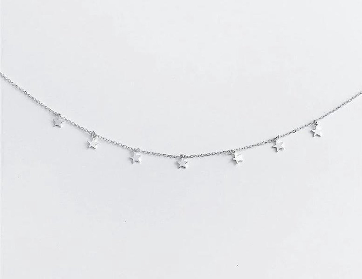 Ster- Bedelketting- Goldenspot - Ketting Sterren - Choker Collier ...