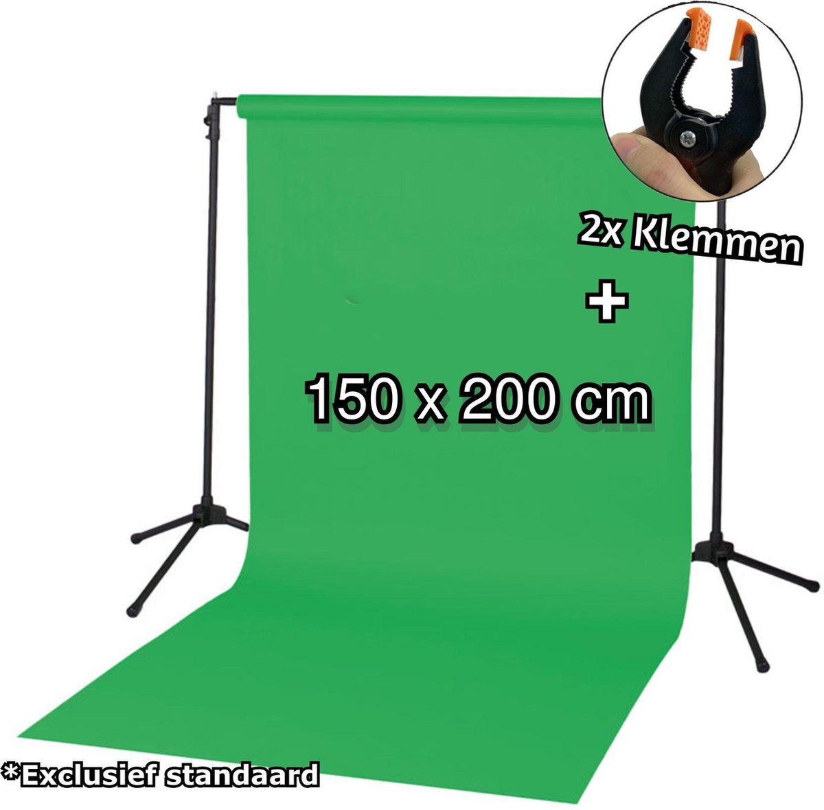LJP - Green Screen 200x150 cm - Achtergronddoek - Greenscreen - Groen ...