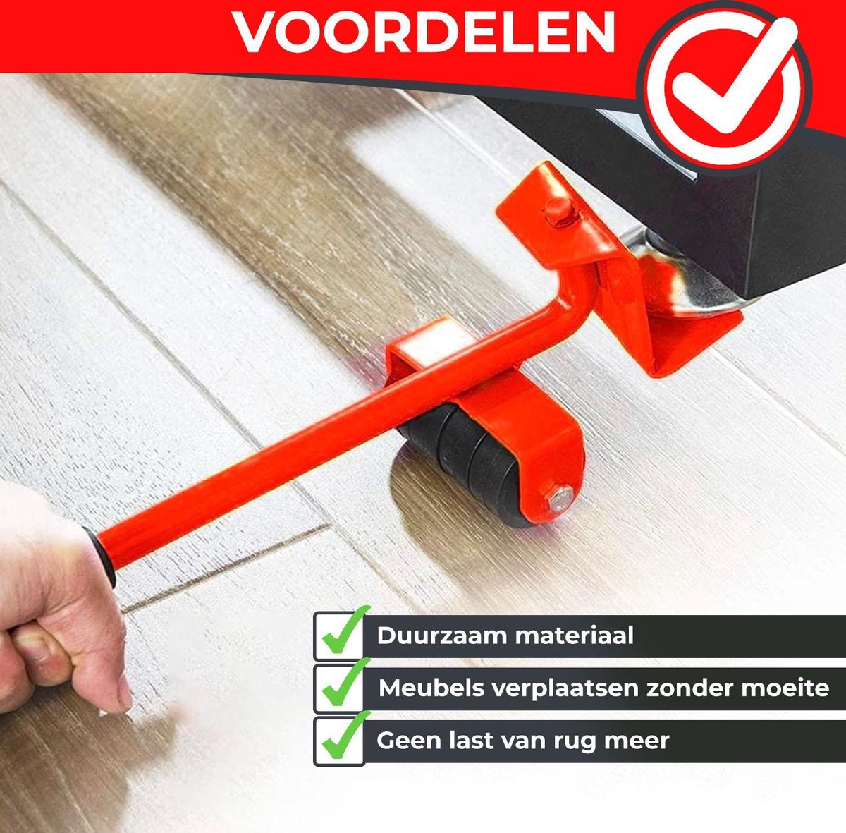Innovaland ® Meubelroller Set Premium - 4x Meubeltransporter Trolley ...
