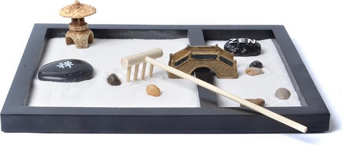 Mini Zentuin - Kantoor Zen tuintje - Zen Garden met Harkje, Zand ...