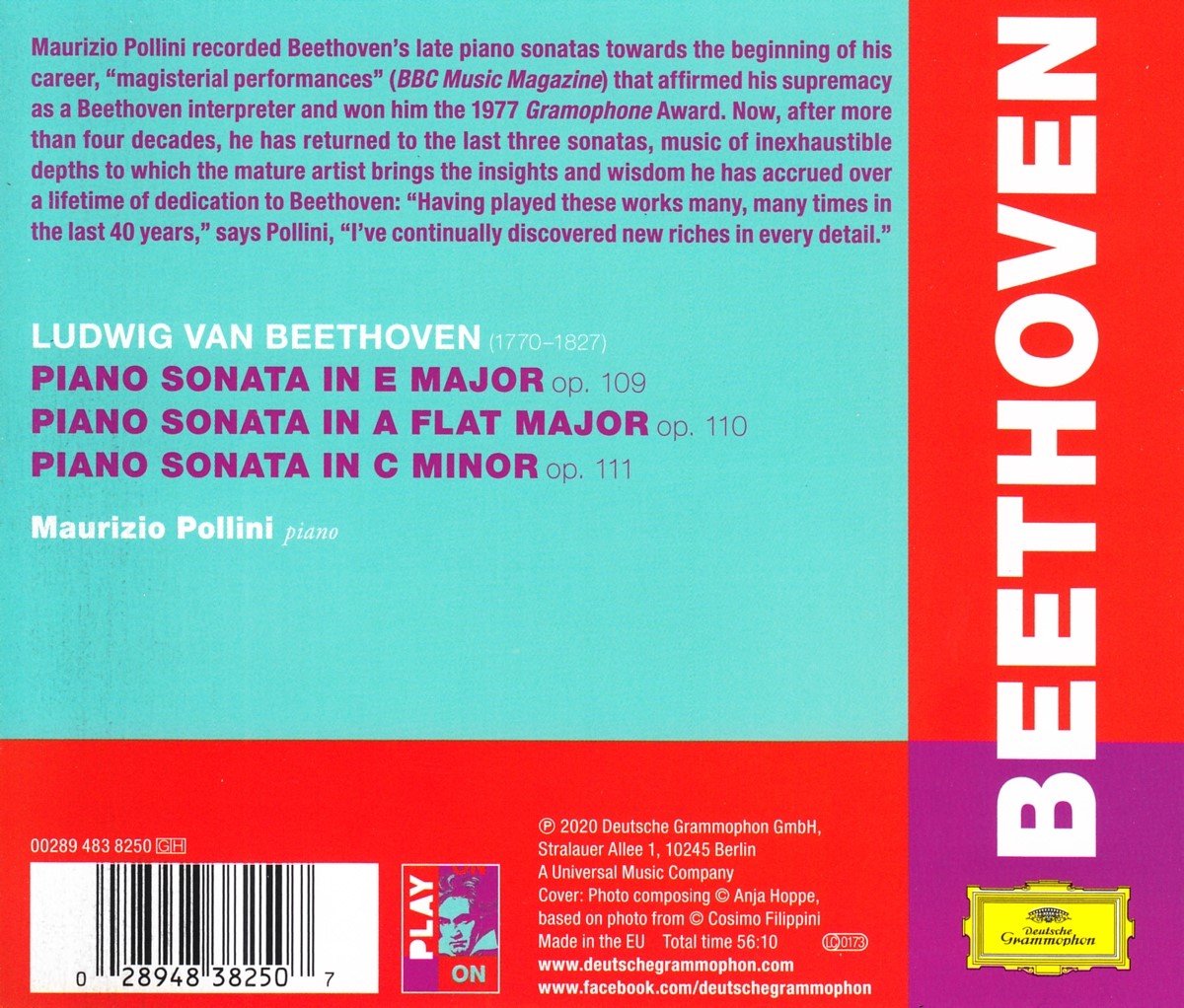 Maurizio Pollini - Beethoven: The Last Three Sonatas, Opp. 109-111 (CD ...