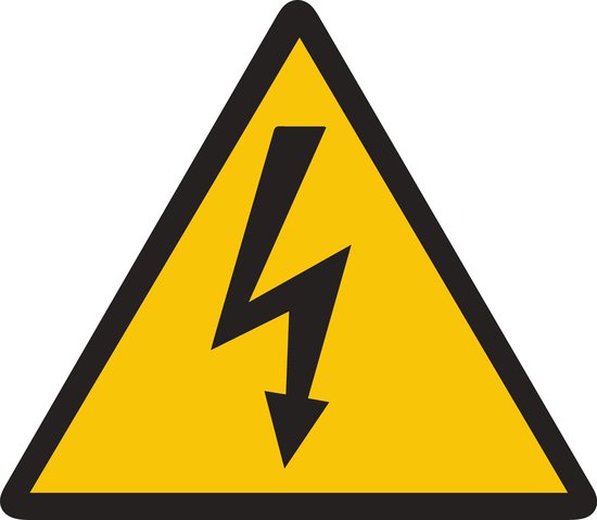 Sticker & Co - Sticker Hoogspanning - 10cm - Bubbelvrij kleven! | bol