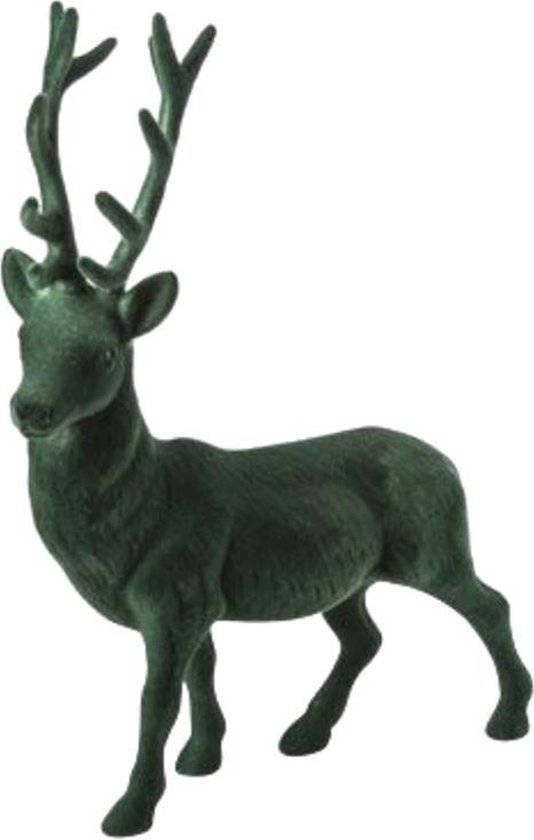 4x Hert Donkergroen Kunststof H40 | Rendier | Kerstdecoratie | 4 stuks ...