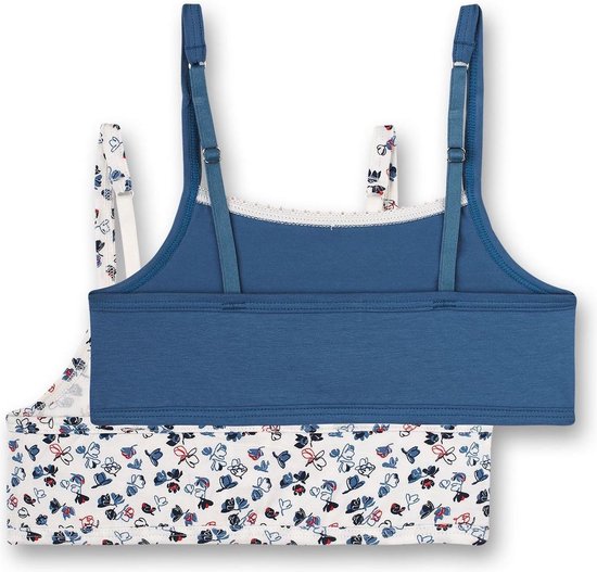 Sanetta BH topje meisje Blue Flowers 2P maat 140 | bol.com