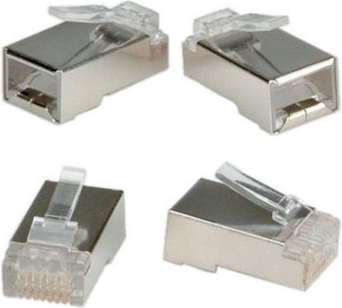 20x RJ45 connector / stekker met metalen bescherming (Cat5e / Cat6 ...
