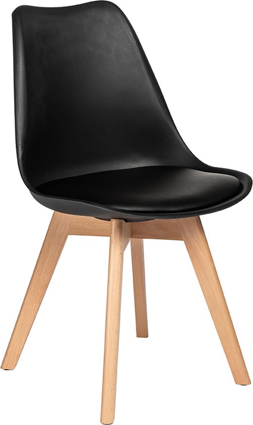 Stoel Retro – zwart – set van 4 | bol.com