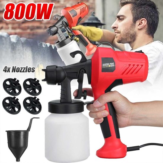 Verfspuiten-800W Spuitpistool-High Power Elektrische Verfspuit Airbrush ...