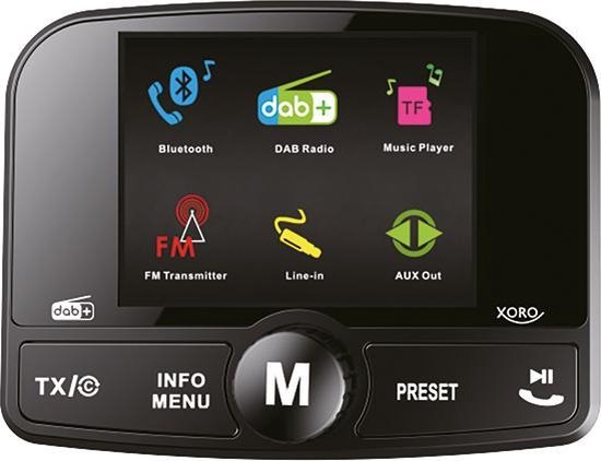 Xoro DAB-55 DAB ontvanger voor de autoradio met bluetooth - kleuren ...