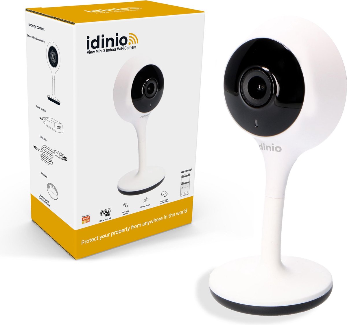 IDINIO Full HD IP beveiligingscamera met app - spreken & luisteren ...