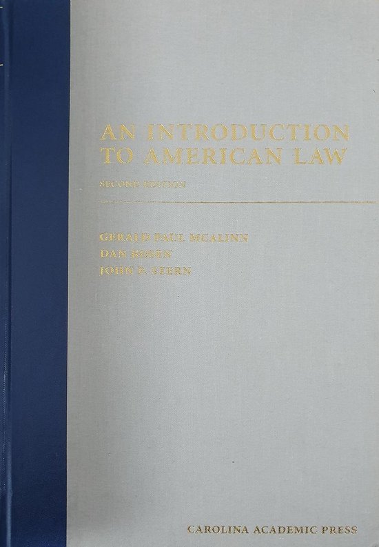 An Introduction to American Law | 9781594607141 | Gerald Mcalinn ...